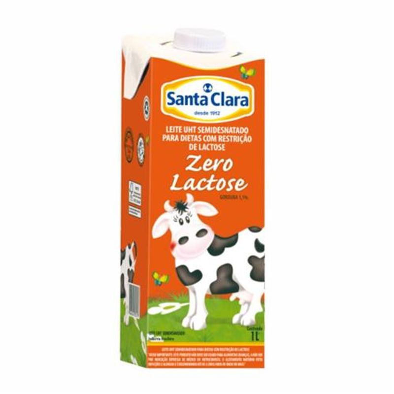 Leite Santa Clara Zero Lactose 1L