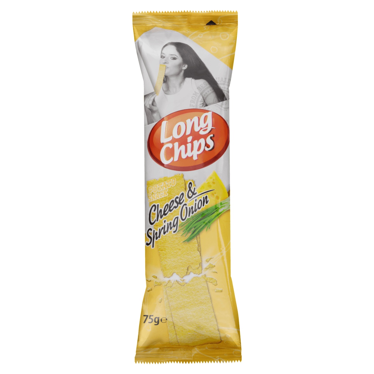 Salgadinho De Batata Cheese e Spring Onion Long Chips 75g