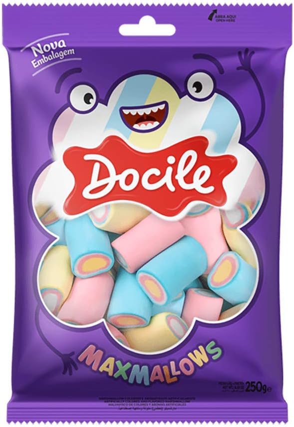 Marshmallow Tubo Color Maxmallows Docile 250g