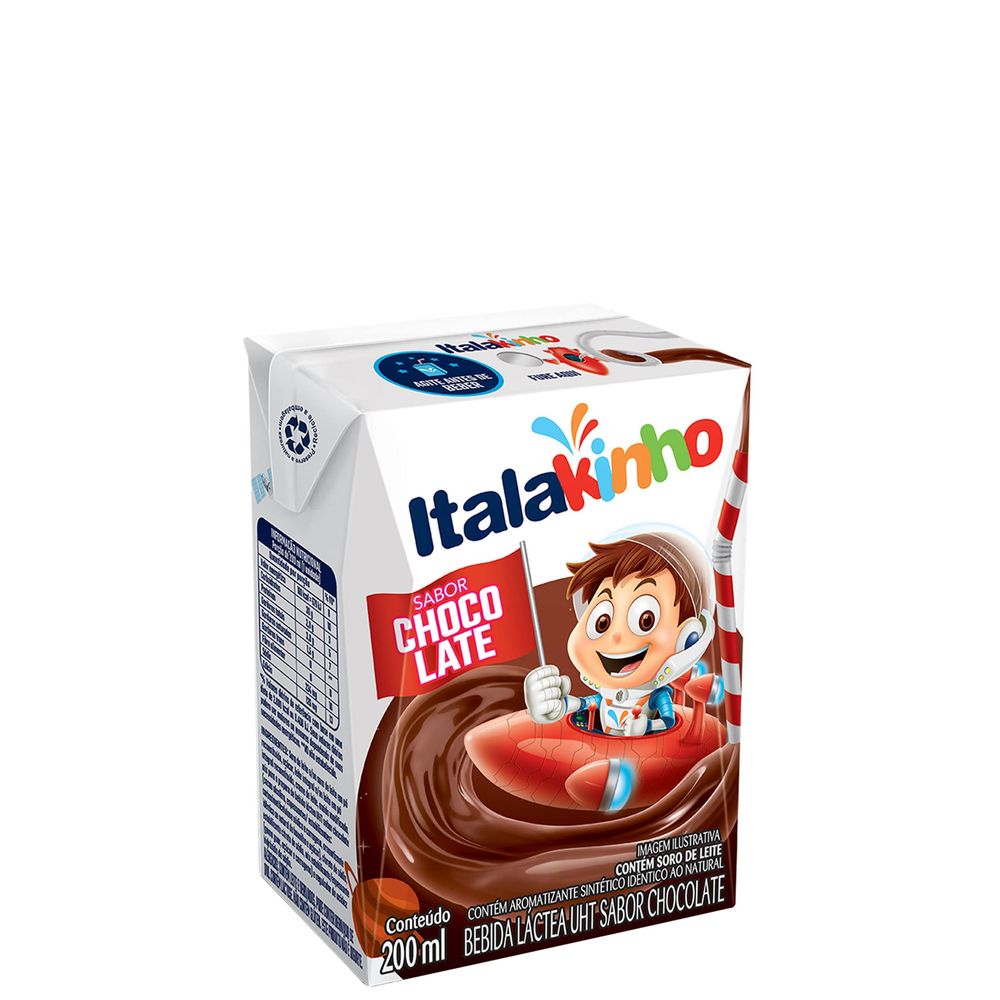 Bebida Láctea UHT sabor Chocolate Zero Lactose Italakinho 200ml Bebida Láctea UHT sabor Chocolate Zero Lactose Italakinho 200ml
