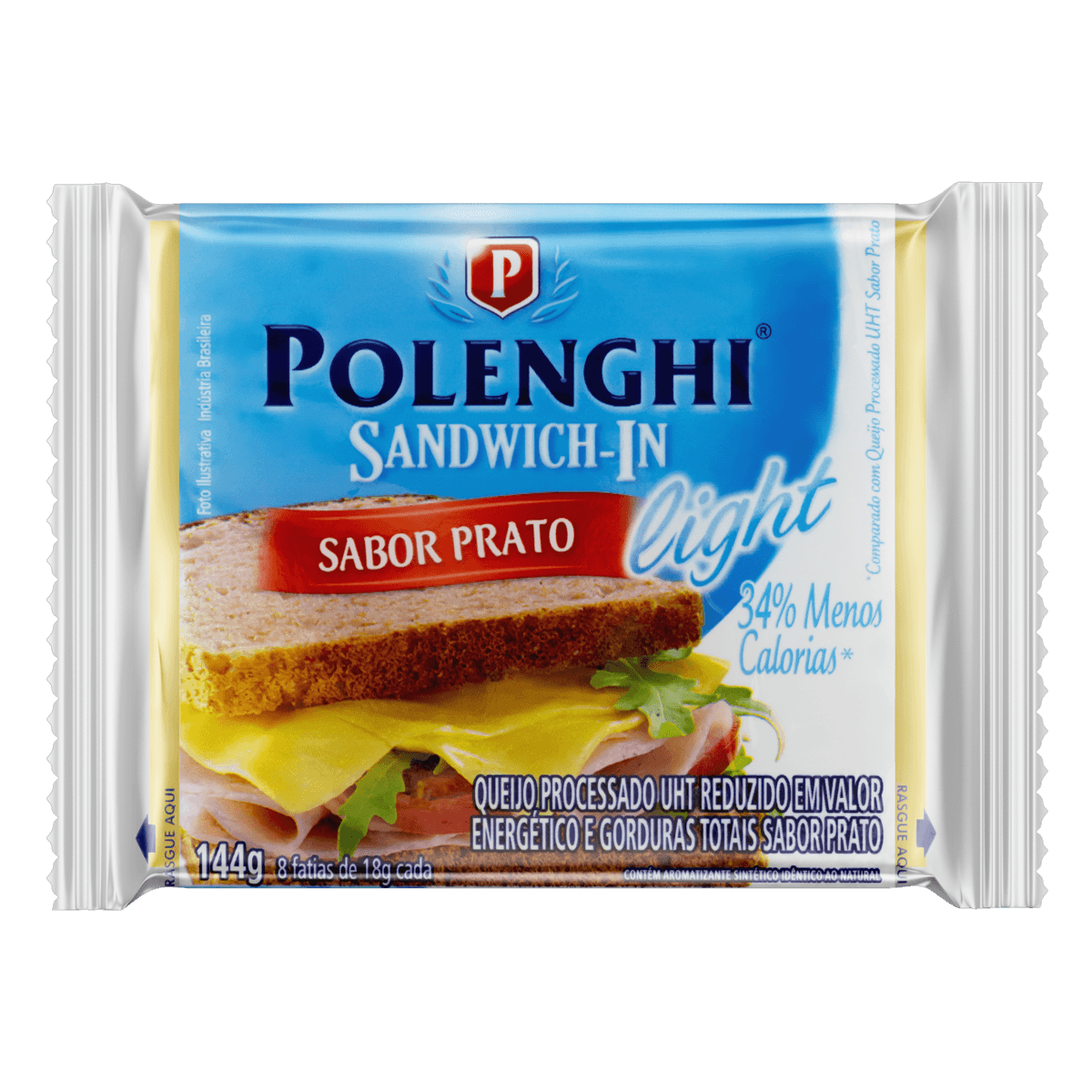 Queijo Processado Prato Fatiado Light Sandwich-In Polenghi 144g