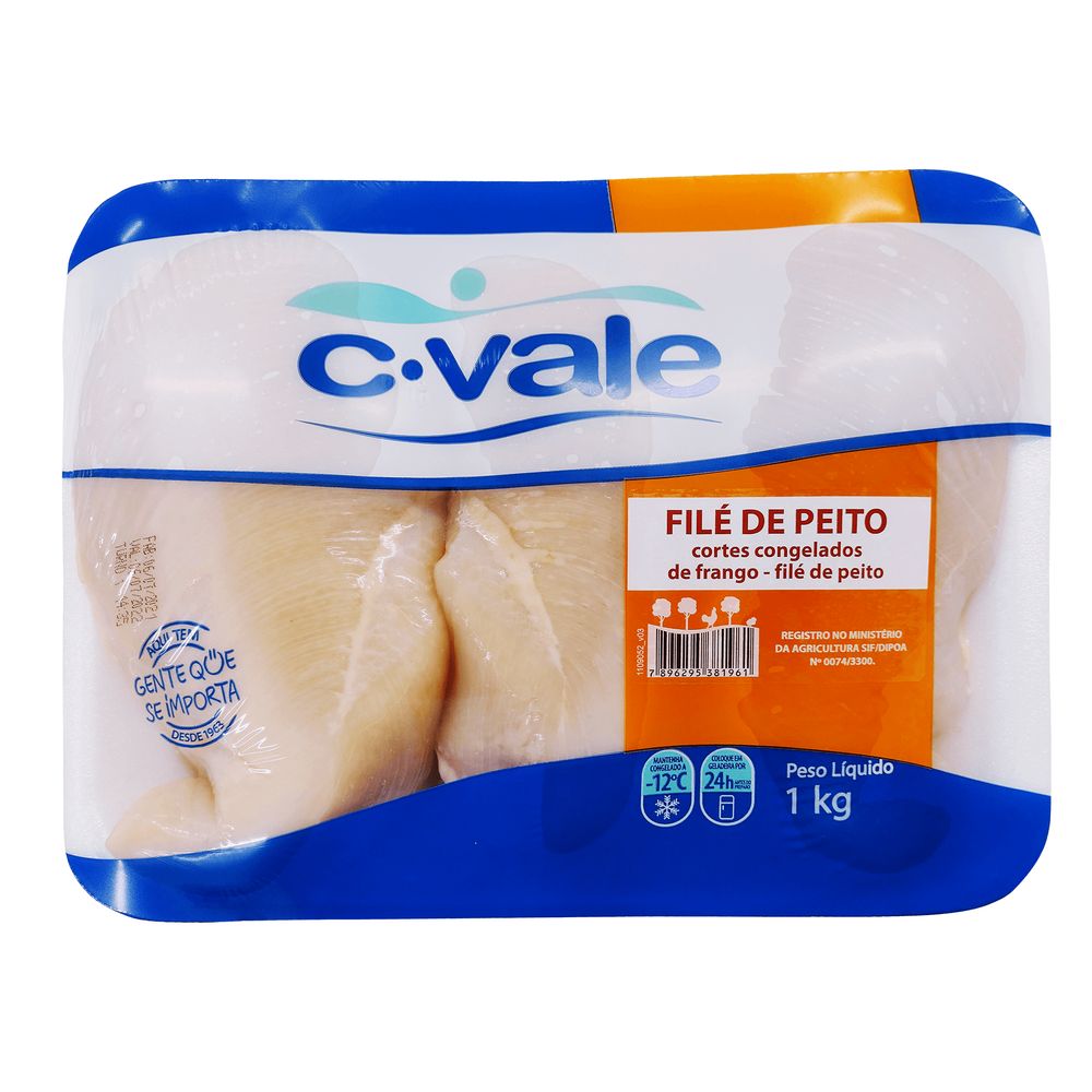 Filé de Peito Congelado C Vale 1kg