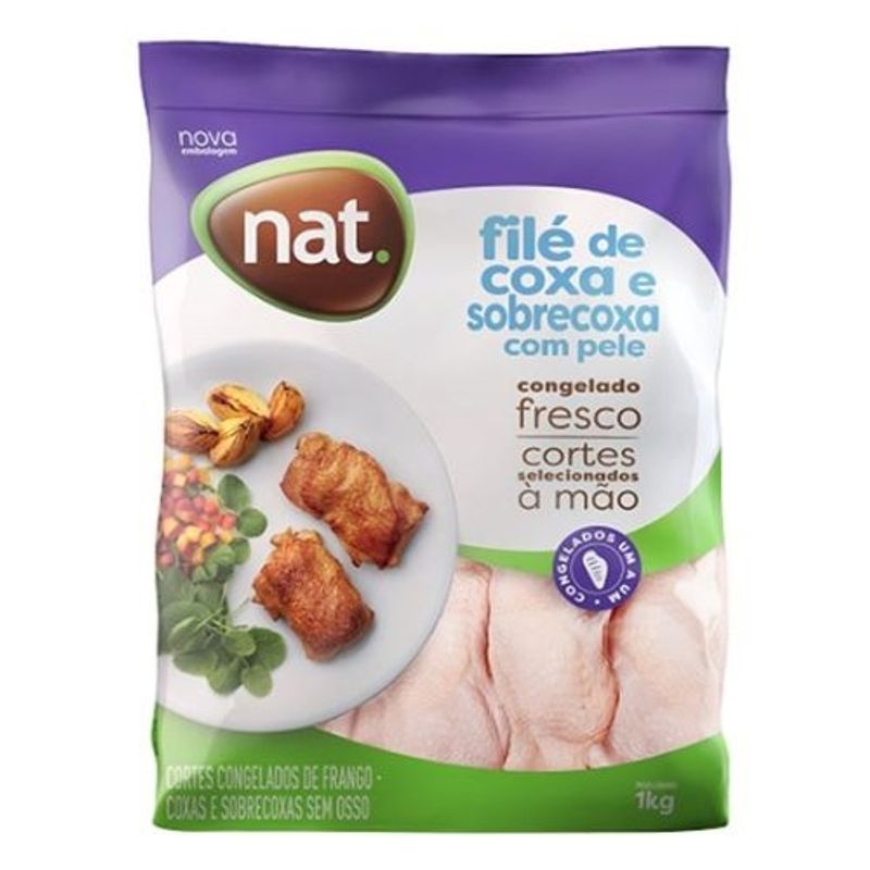 Filé de Coxa e Sobrecoxa Congelamento IQF Nat 1kg Filé de Coxa e Sobrecoxa Congelamento IQF Nat 1kg