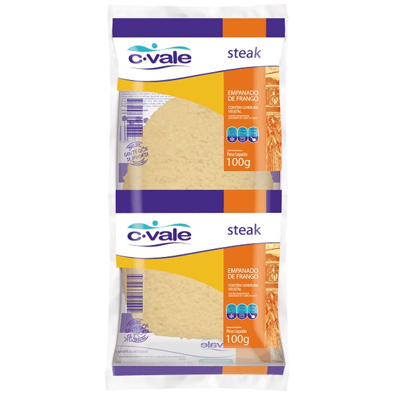 Steak de Frango Empanado C Vale 100g
