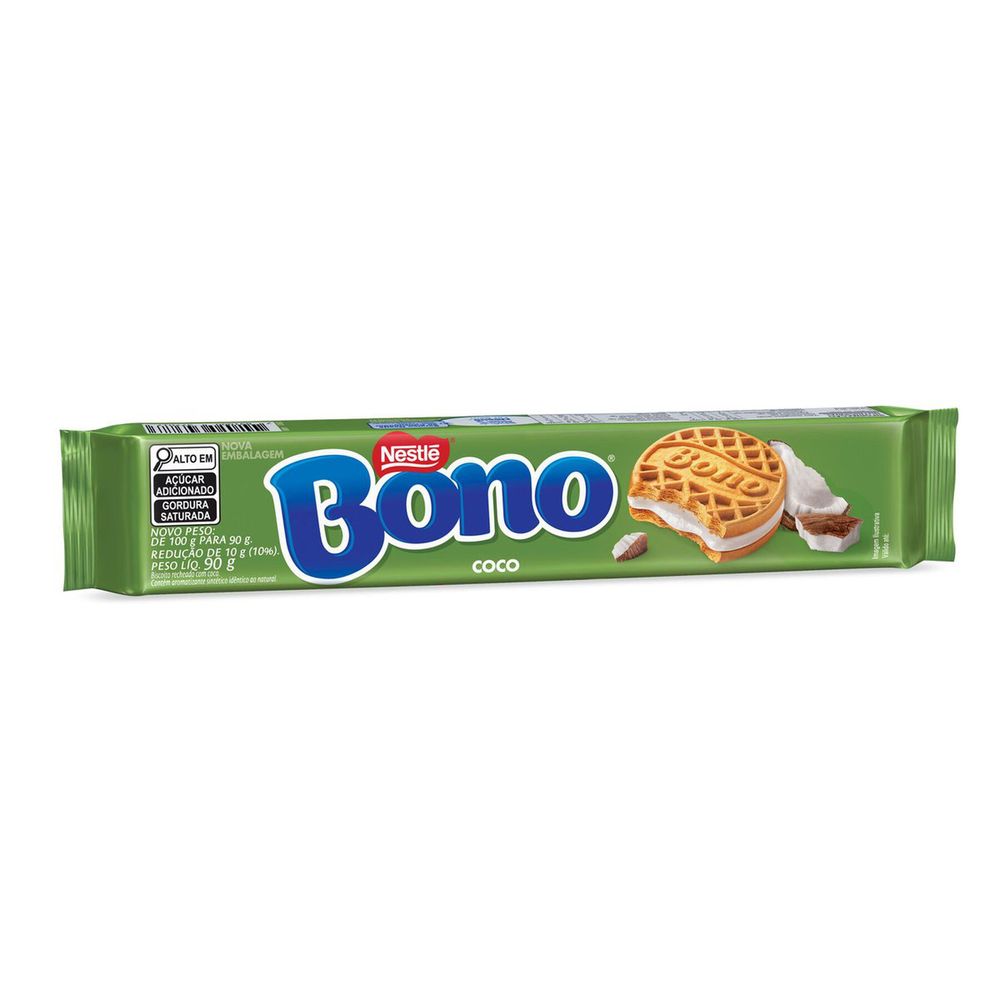 Biscoito Recheio Coco Bono Pacote 100g